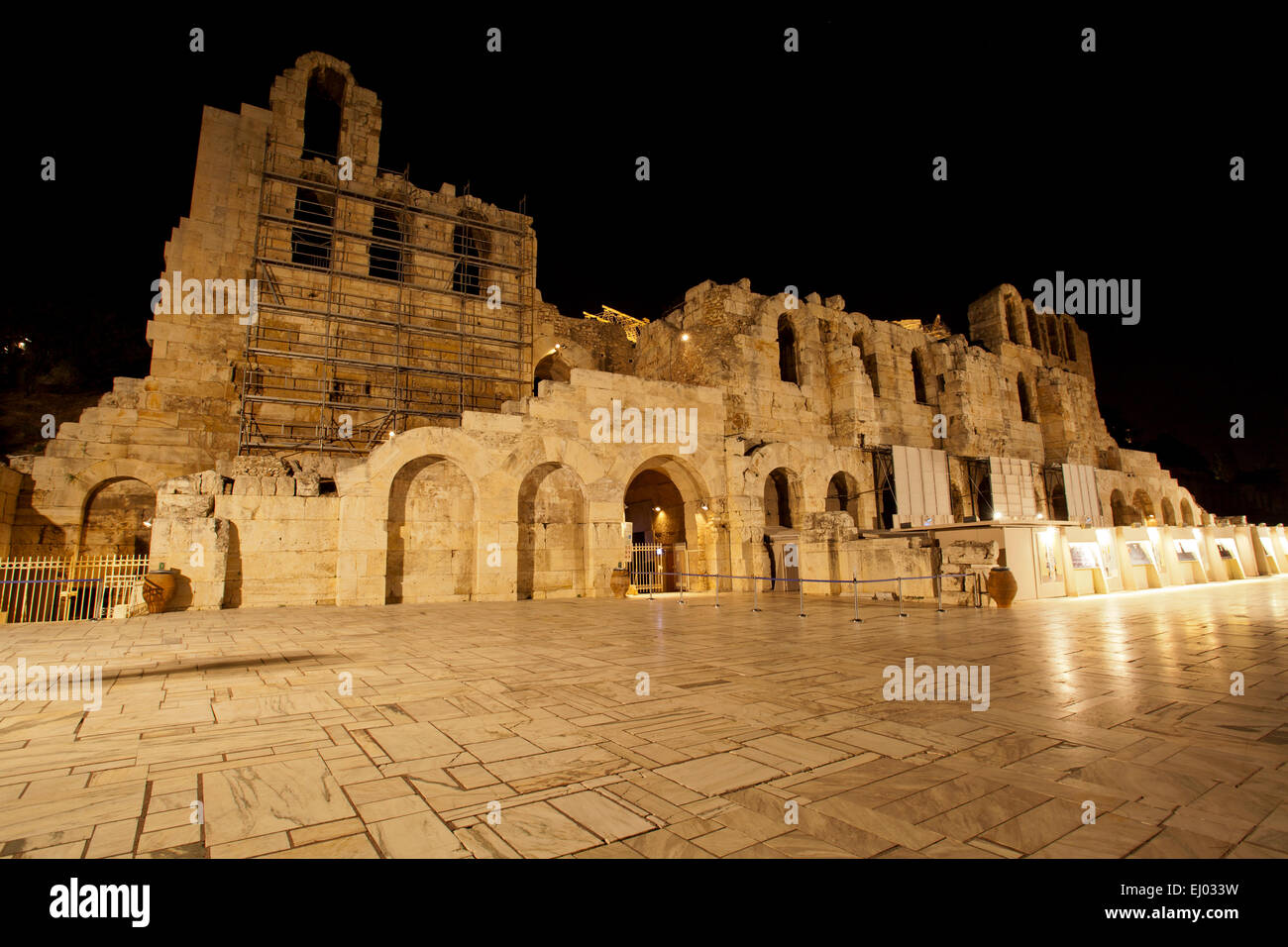 The Odeon of Herodes Atticus theatre in the Acropolis, Athens, Greece ...