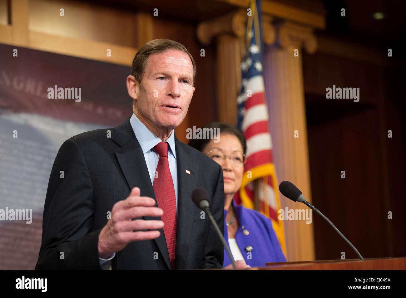 Democratic Senator Richard Blumenthal speaks during a press conference ...