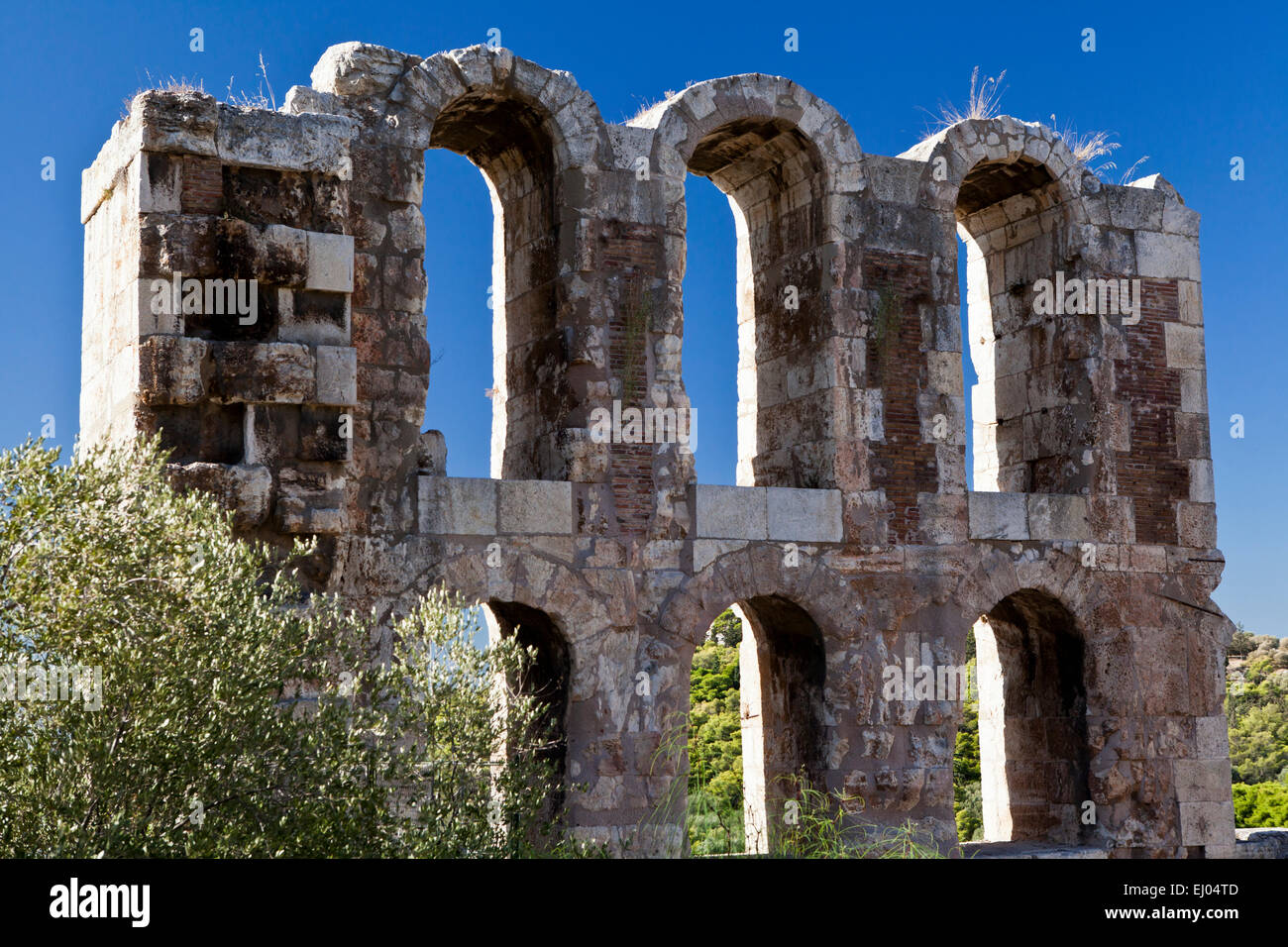 Odeon of Herodes Atticus amphitheater in Athens, Greece Stock Photo - Alamy