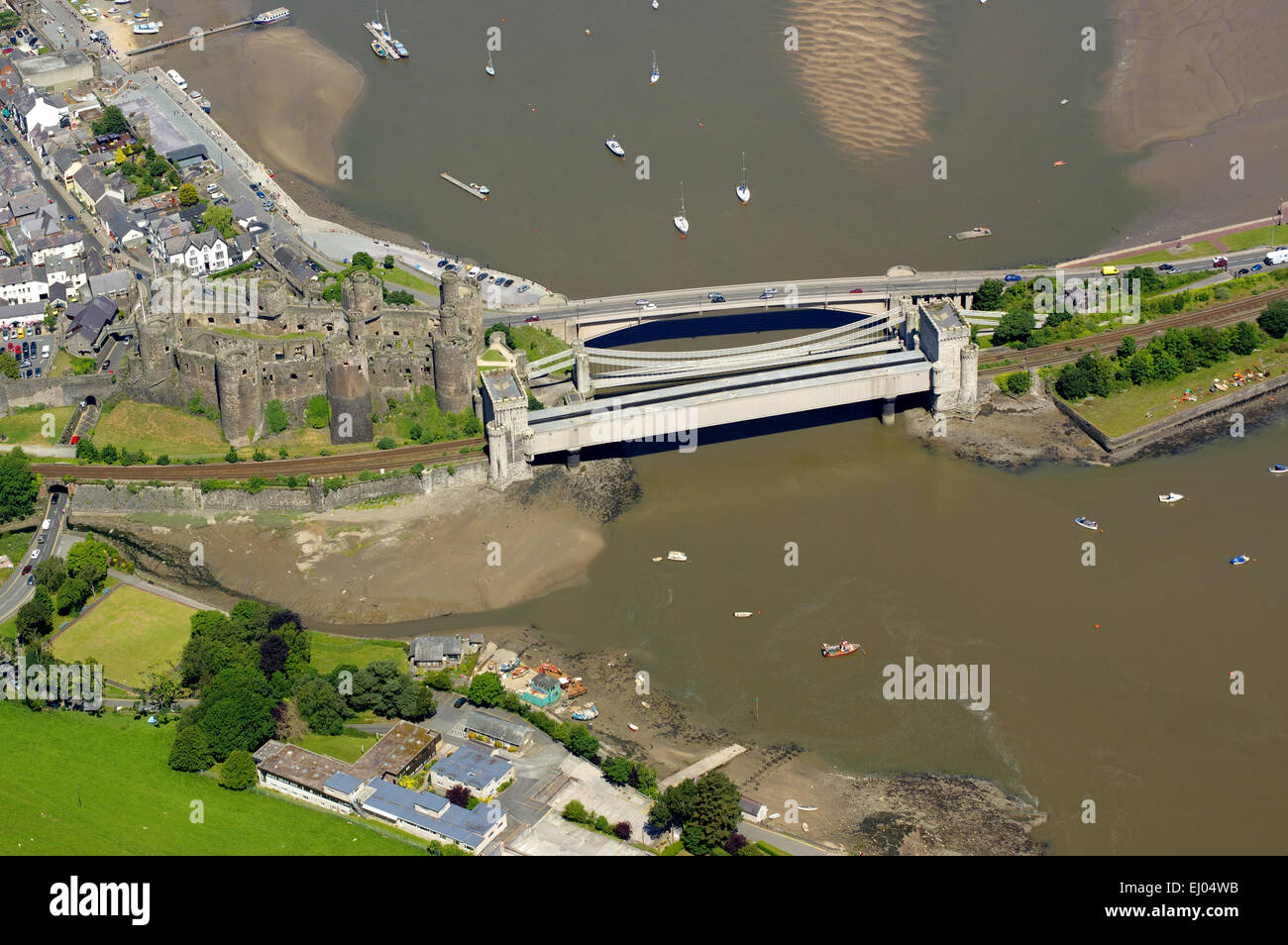 Conwy Castle Aerial Stock Photos & Conwy Castle Aerial Stock Images - Alamy