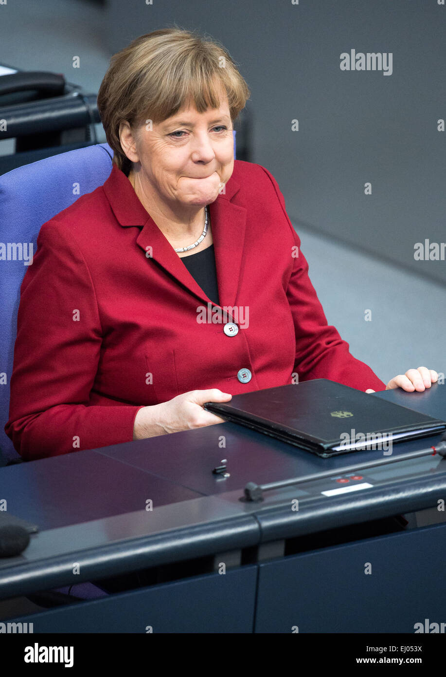 Berlin, Germany. 19th Mar, 2015. Federal Chancellor Angela Merkel ...