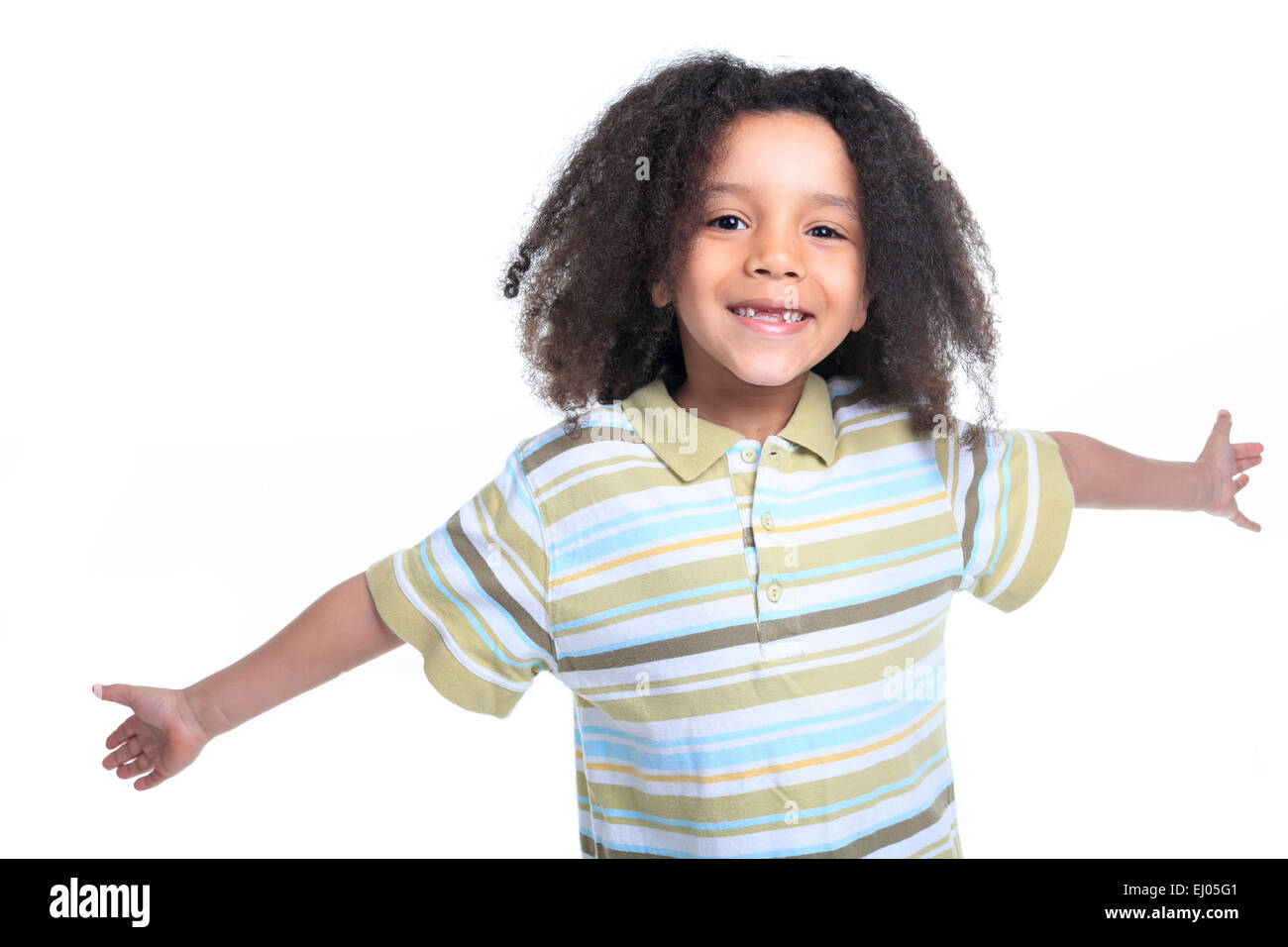 Adorable africanboy with beautiful hairstyle isolated over white Stock ...