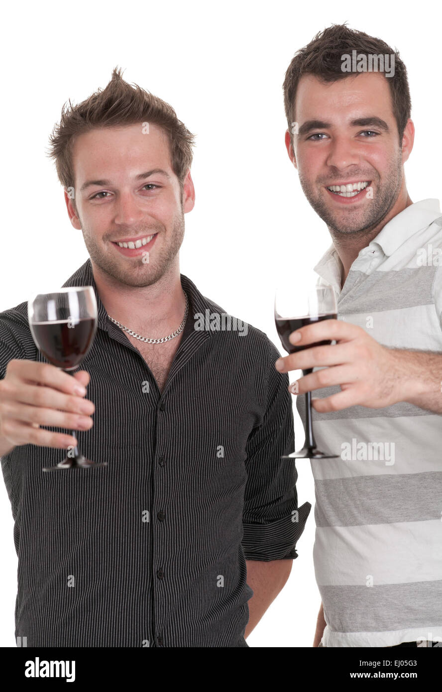 Two best friend in front of a white background Stock Photo - Alamy