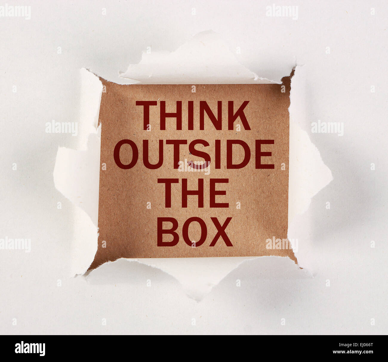 Think outside the box hi-res stock photography and images - Alamy