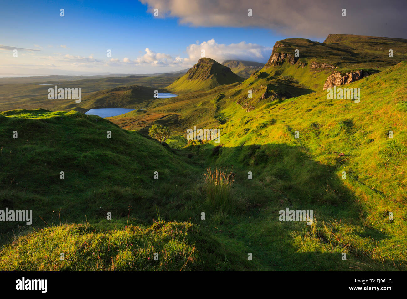 Vantage point, vista, cliff, rock, mountains, Great Britain, Highland ...