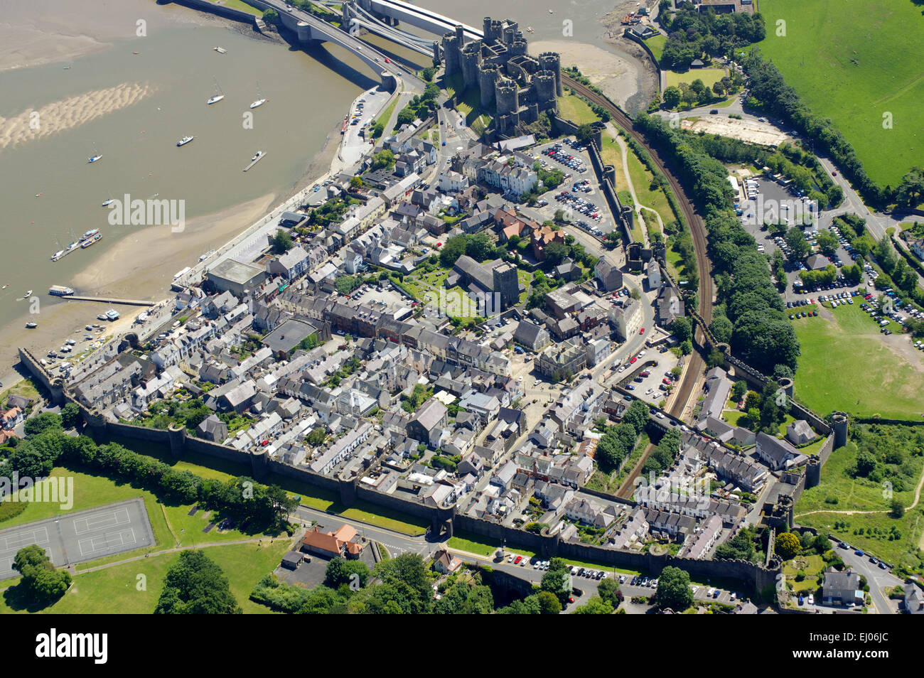 Conwy valley aerial hi-res stock photography and images - Alamy