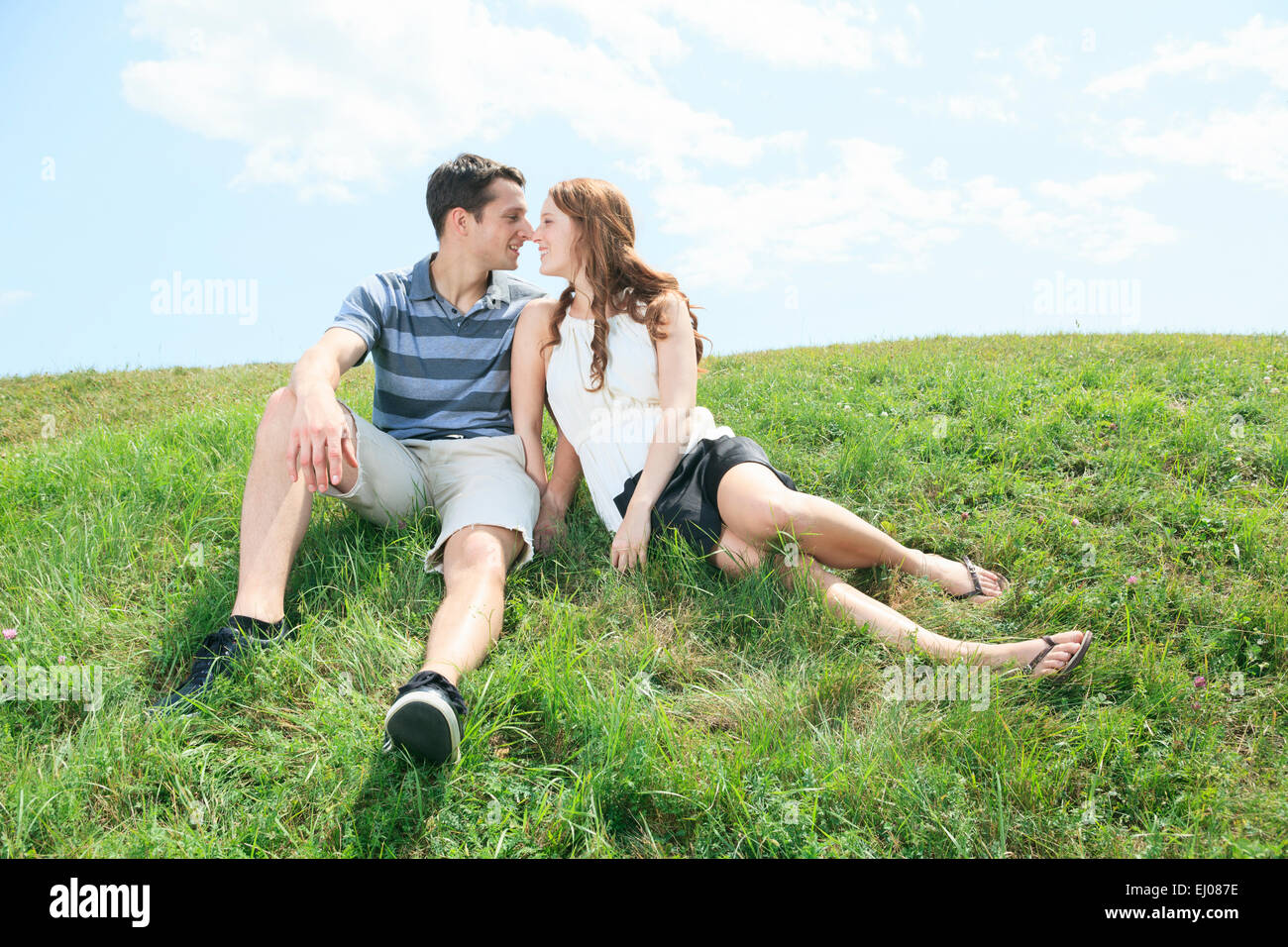 A couple outside having fun together outside Stock Photo - Alamy
