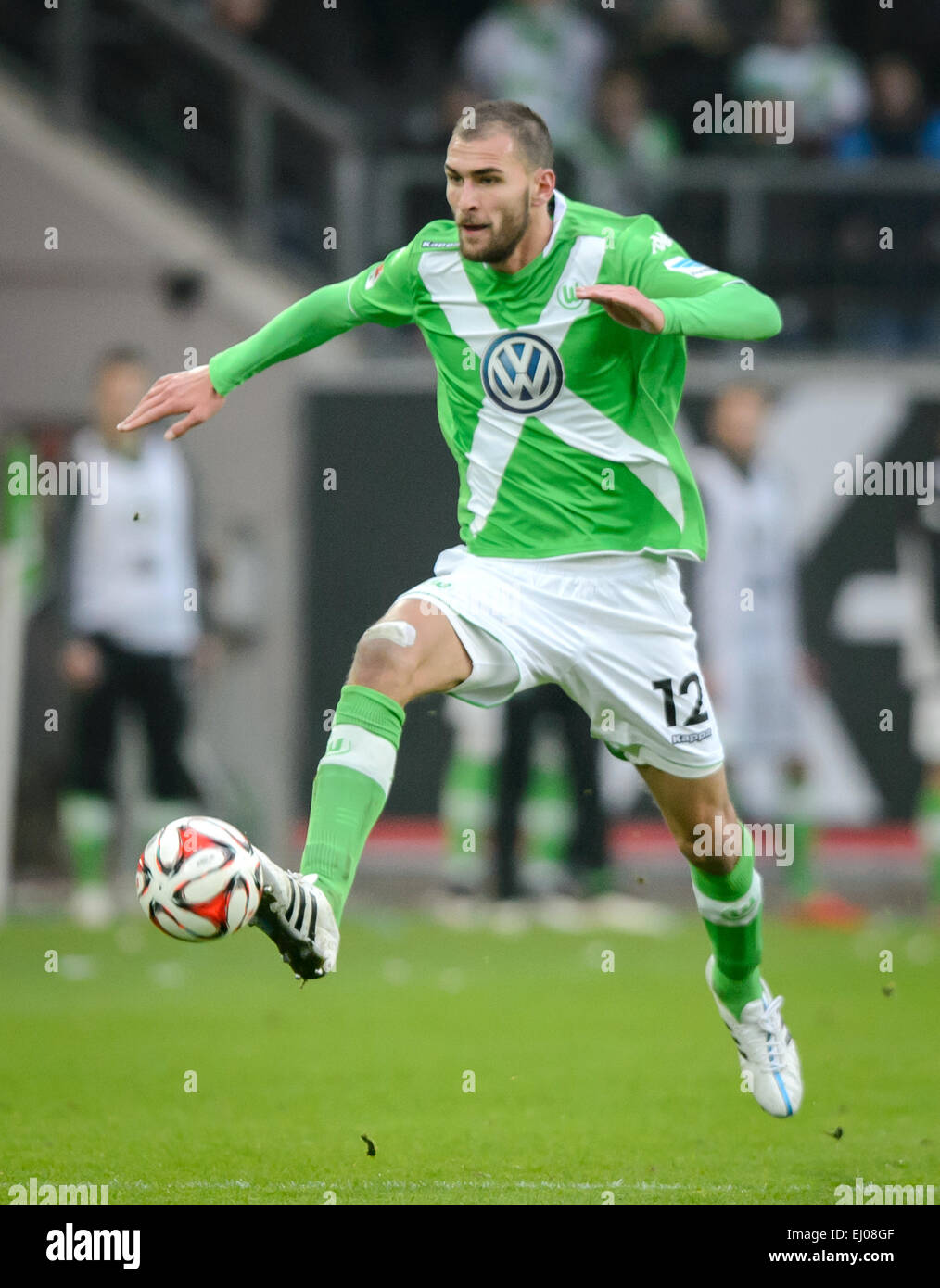 Wolfsburg, Germany. 15th Mar, 2015. Wolfsburg's Bas Dost in action ...