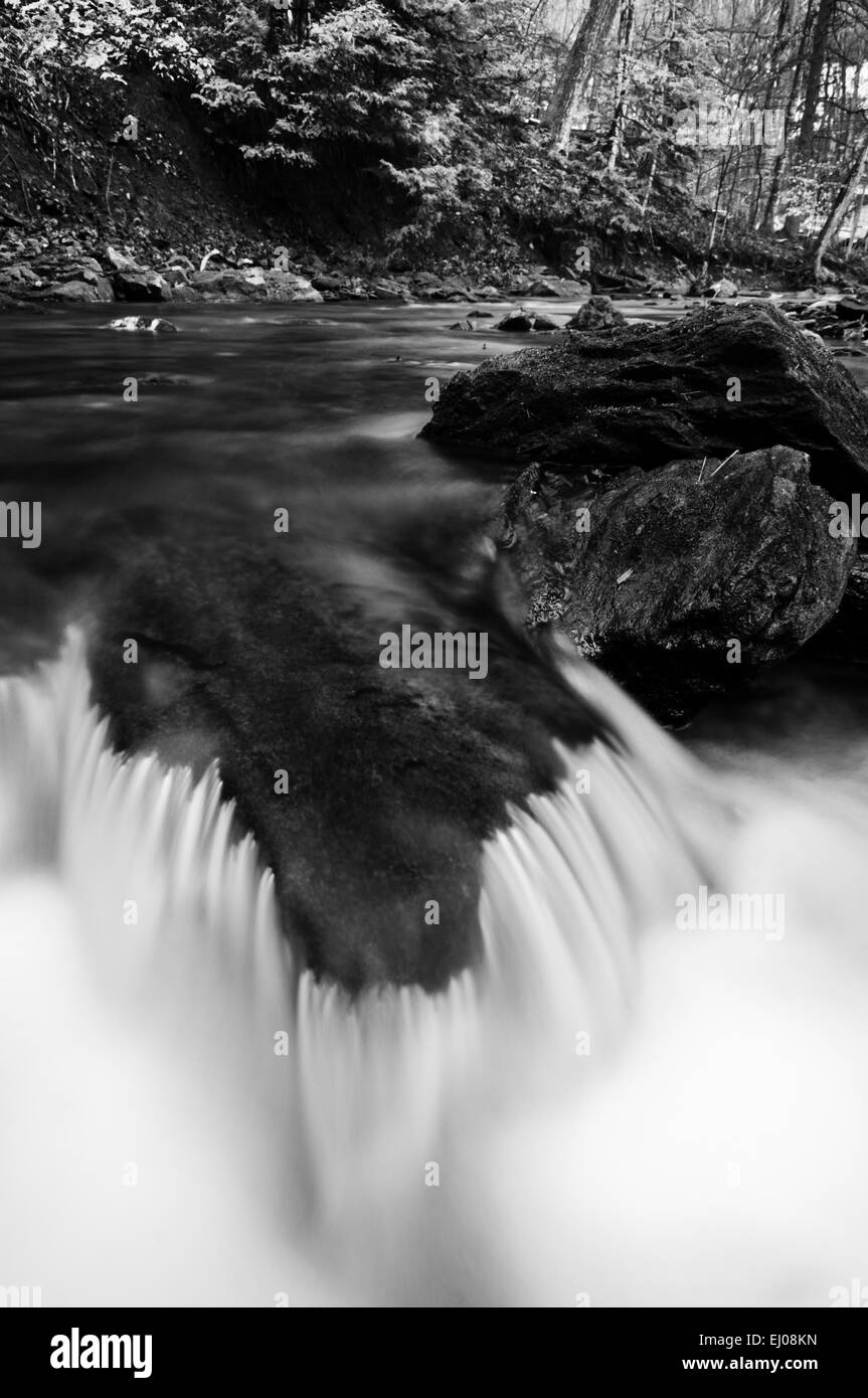Small cascade in a stream at Tacquan Glen, in Lancaster County ...