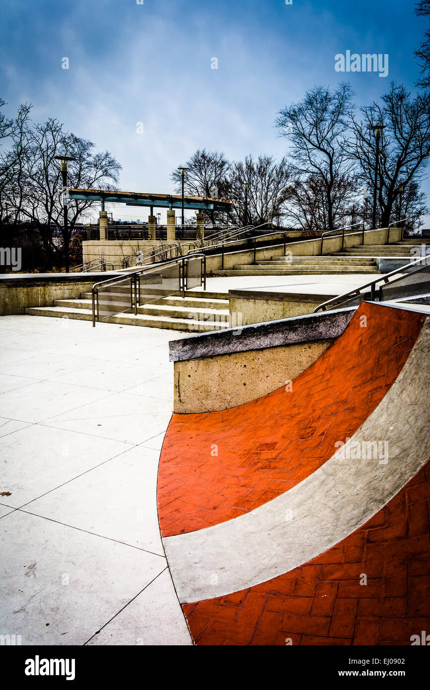 Small skate park at Paine's Park, in Philadelphia, Pennsylvania Stock ...