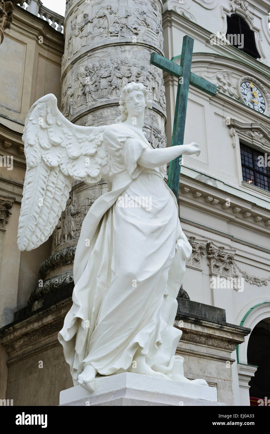 Angel cross statue sculpture hi-res stock photography and images - Alamy