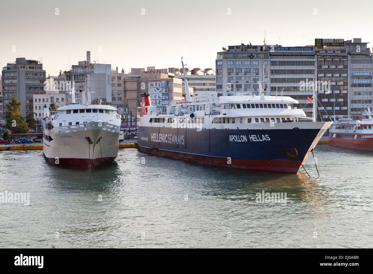 "AG. NEKTARIOS" and "Apollon Hellas" ferries in the port of Pireaus in ...