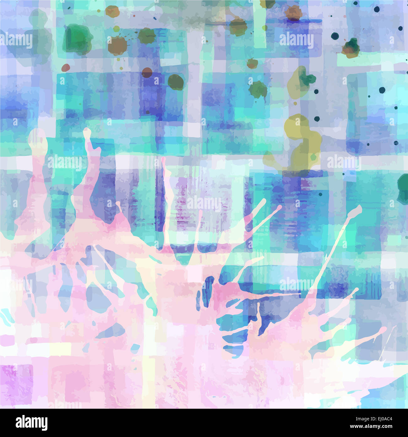 Pattern of colorful abstract watercolor geometric shapes. Vector ...