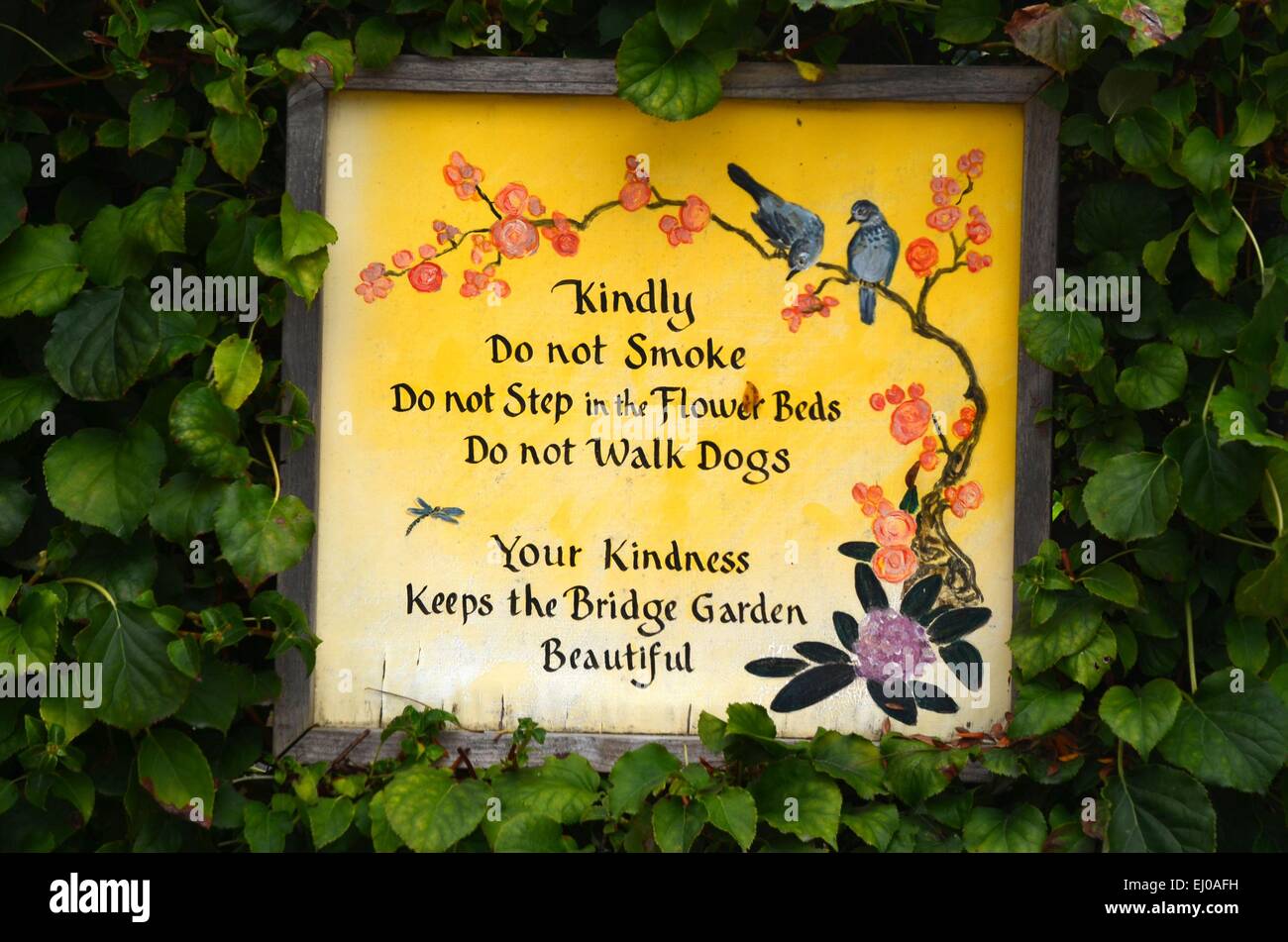 Keep off sign flowers hi-res stock photography and images - Alamy