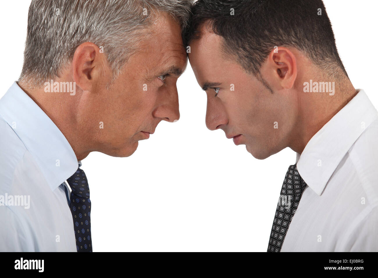 Men head butting Stock Photo - Alamy