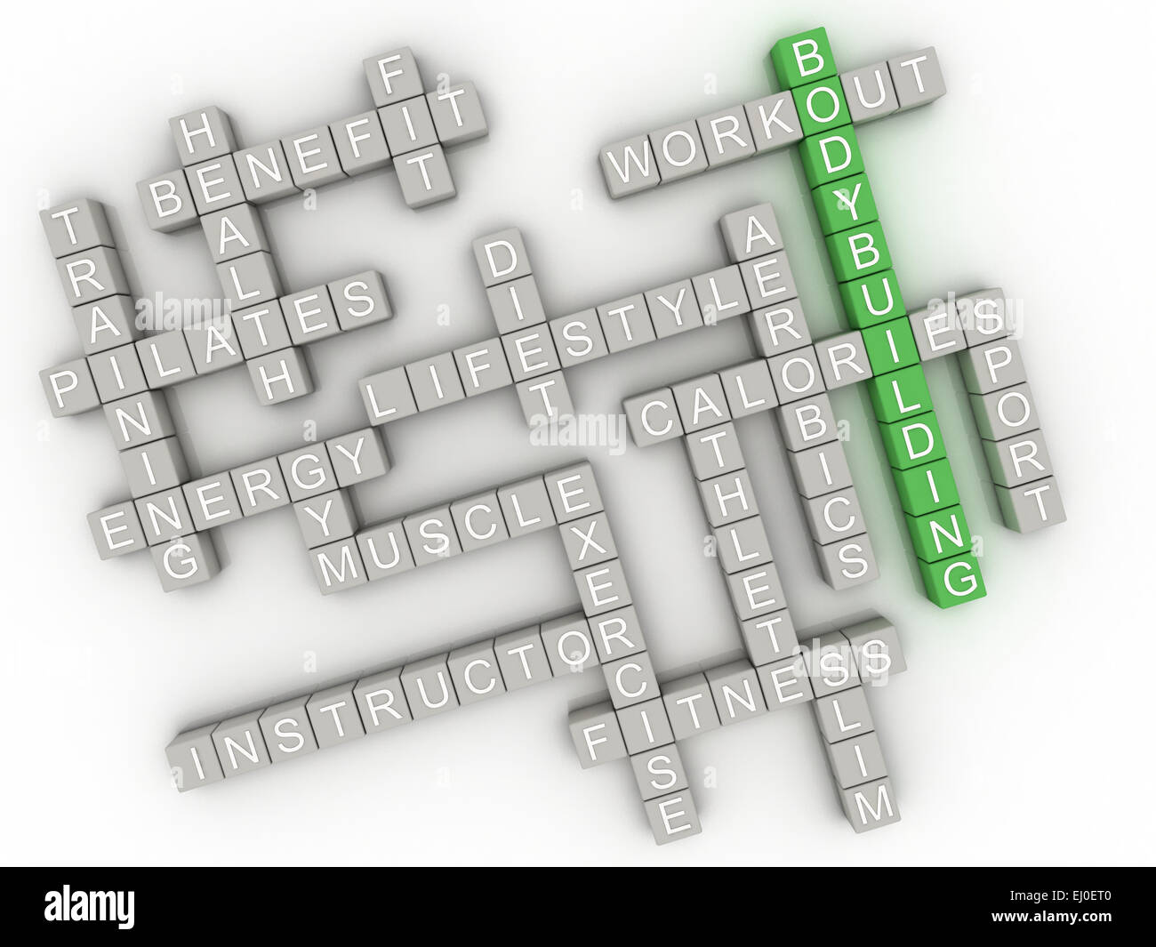 3d image Bodybuilding issues concept word cloud background Stock Photo ...