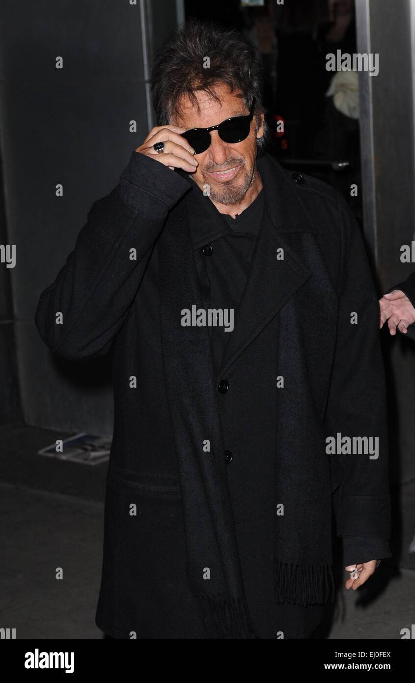 New York, NY, USA. 18th Mar, 2015. Al Pacino at arrivals for DANNY ...