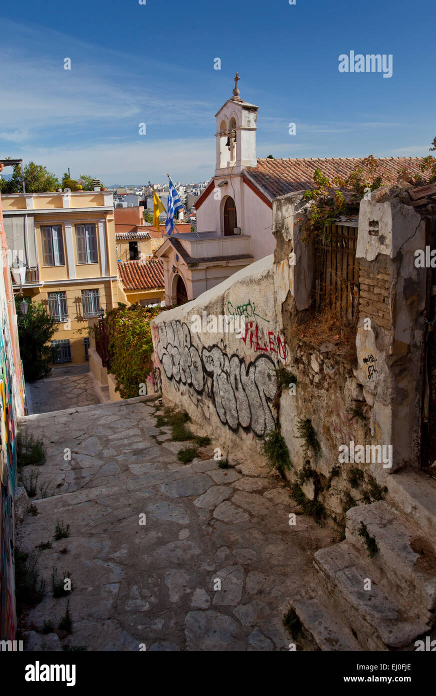 Orthadox Church in Plaka in Athens, Greece Stock Photo - Alamy