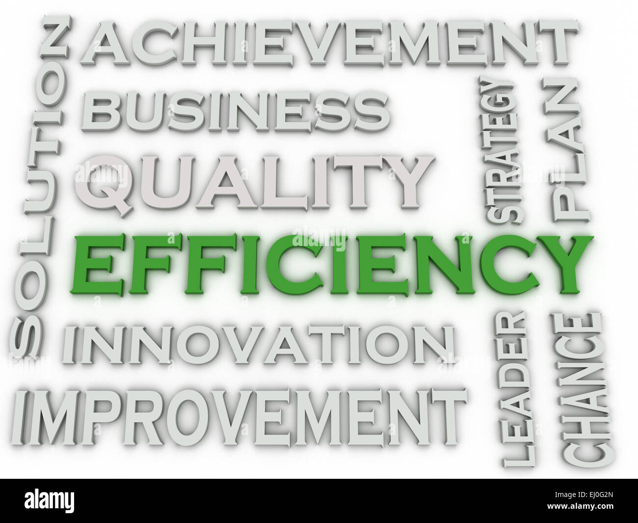 3d image EFFICIENCY issues concept word cloud background Stock Photo ...