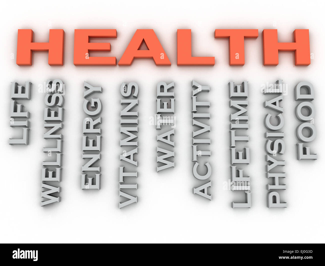 3d image HEALTH issues concept word cloud background Stock Photo - Alamy