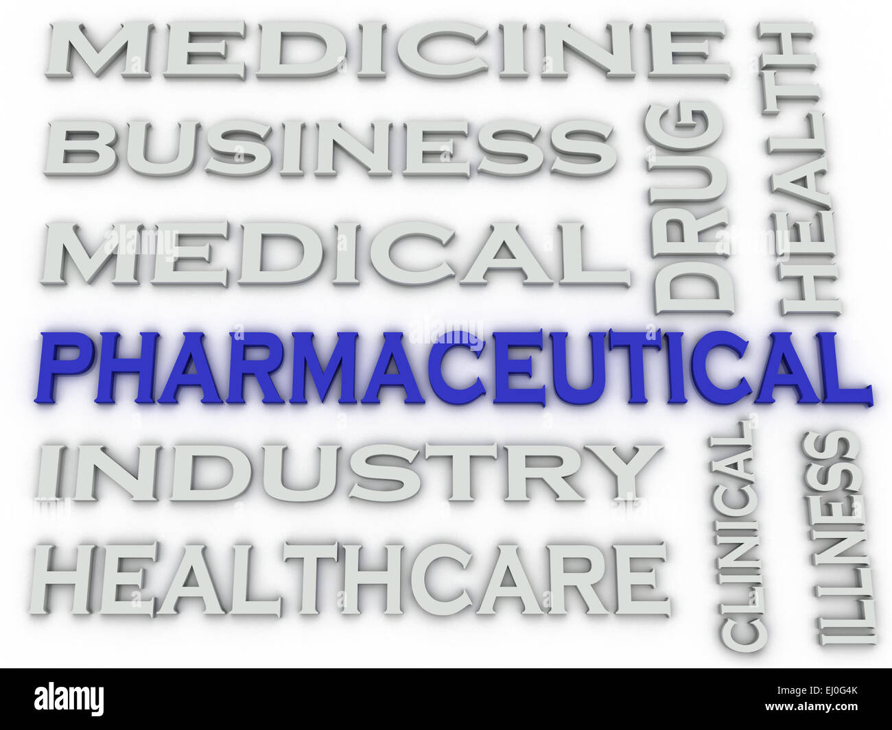 3d image Pharmaceutical industry issues concept word cloud background ...