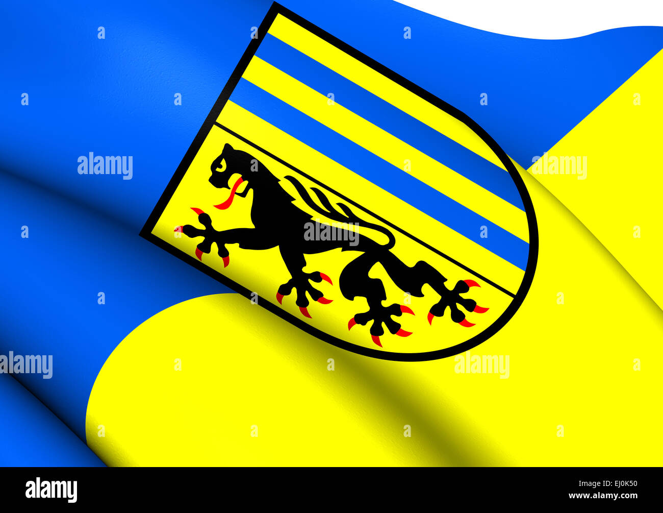 Flag of Leipzig, Germany. Close Up Stock Photo - Alamy