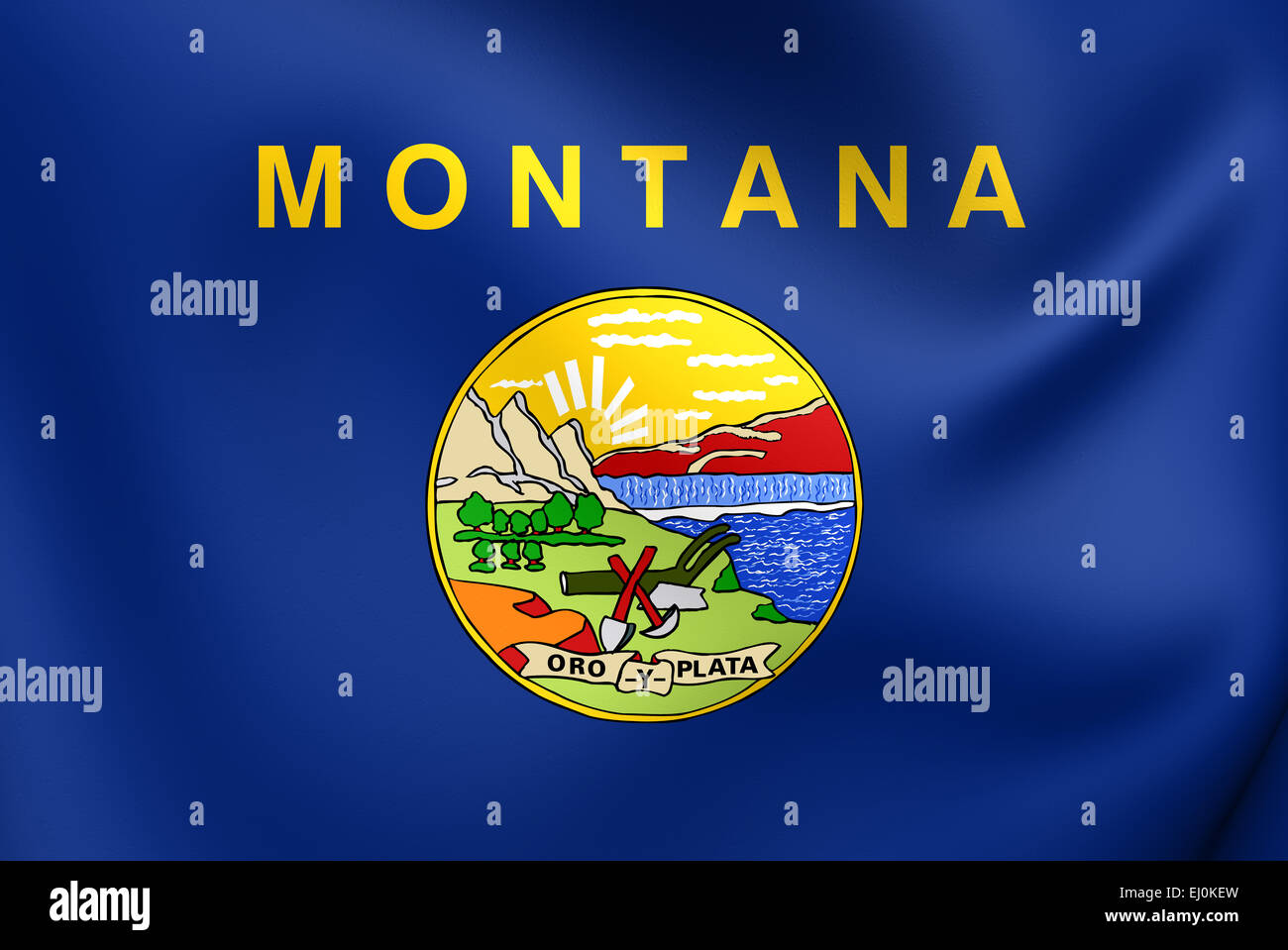 Flag of Montana, USA. Close Up Stock Photo - Alamy