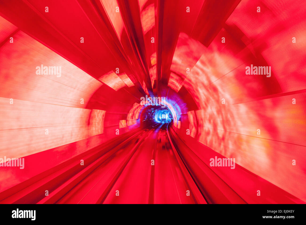 China, Shanghai, Sightseeing Tunnel, Light Show Stock Photo - Alamy