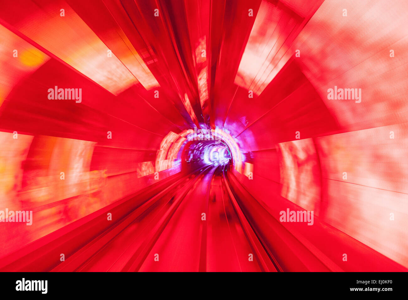 China, Shanghai, Sightseeing Tunnel, Light Show Stock Photo - Alamy