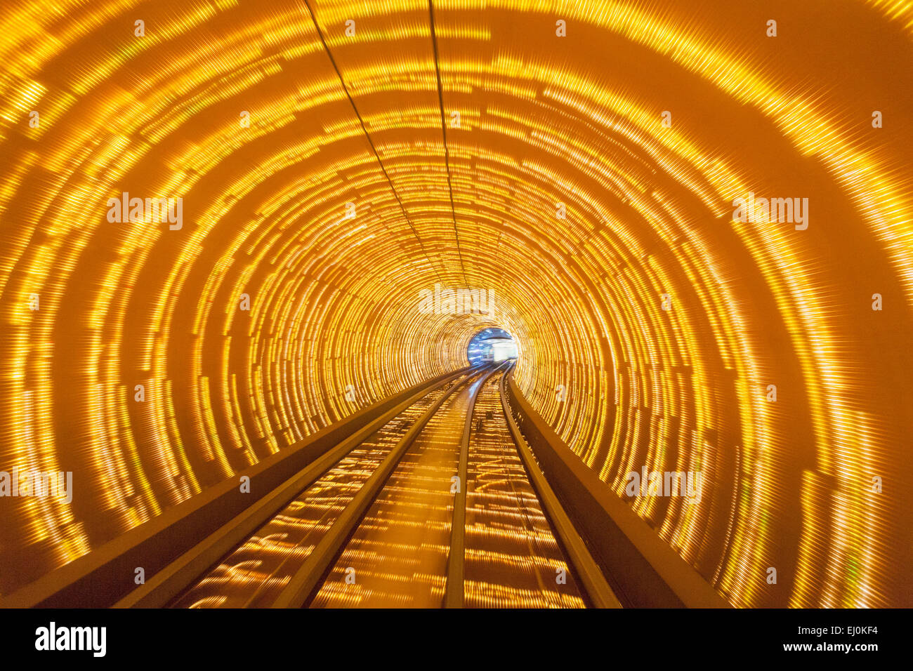 China, Shanghai, Sightseeing Tunnel, Light Show Stock Photo - Alamy