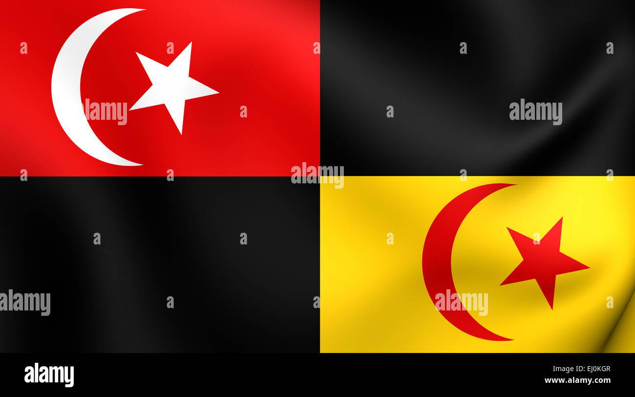 Flag of Muar, Malaysia. Close Up Stock Photo - Alamy
