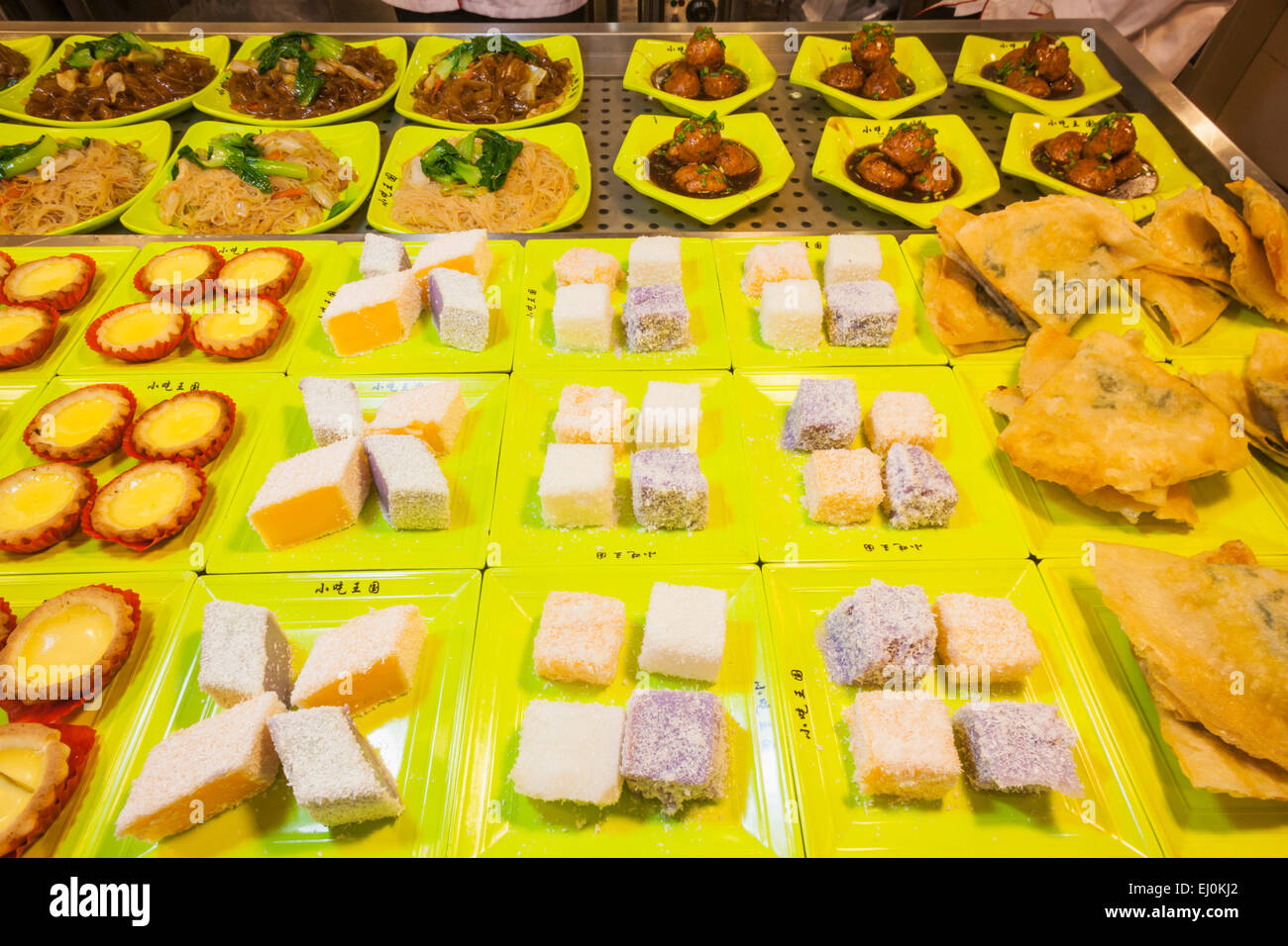 China, Shanghai, Yuyuan Garden, Restaurant Display of Desserts Stock ...