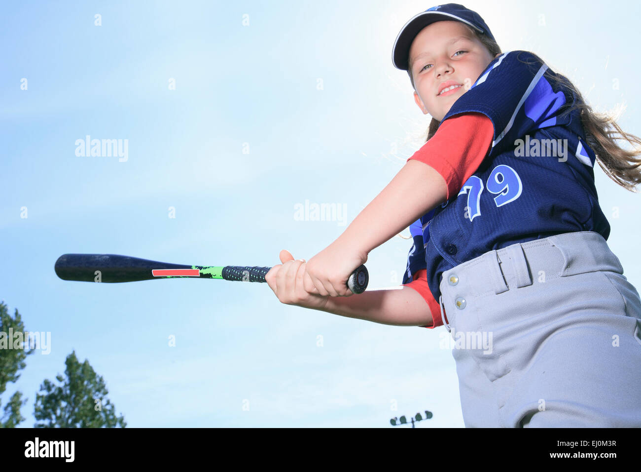 Child kid girl uniform baseball hi-res stock photography and images - Alamy