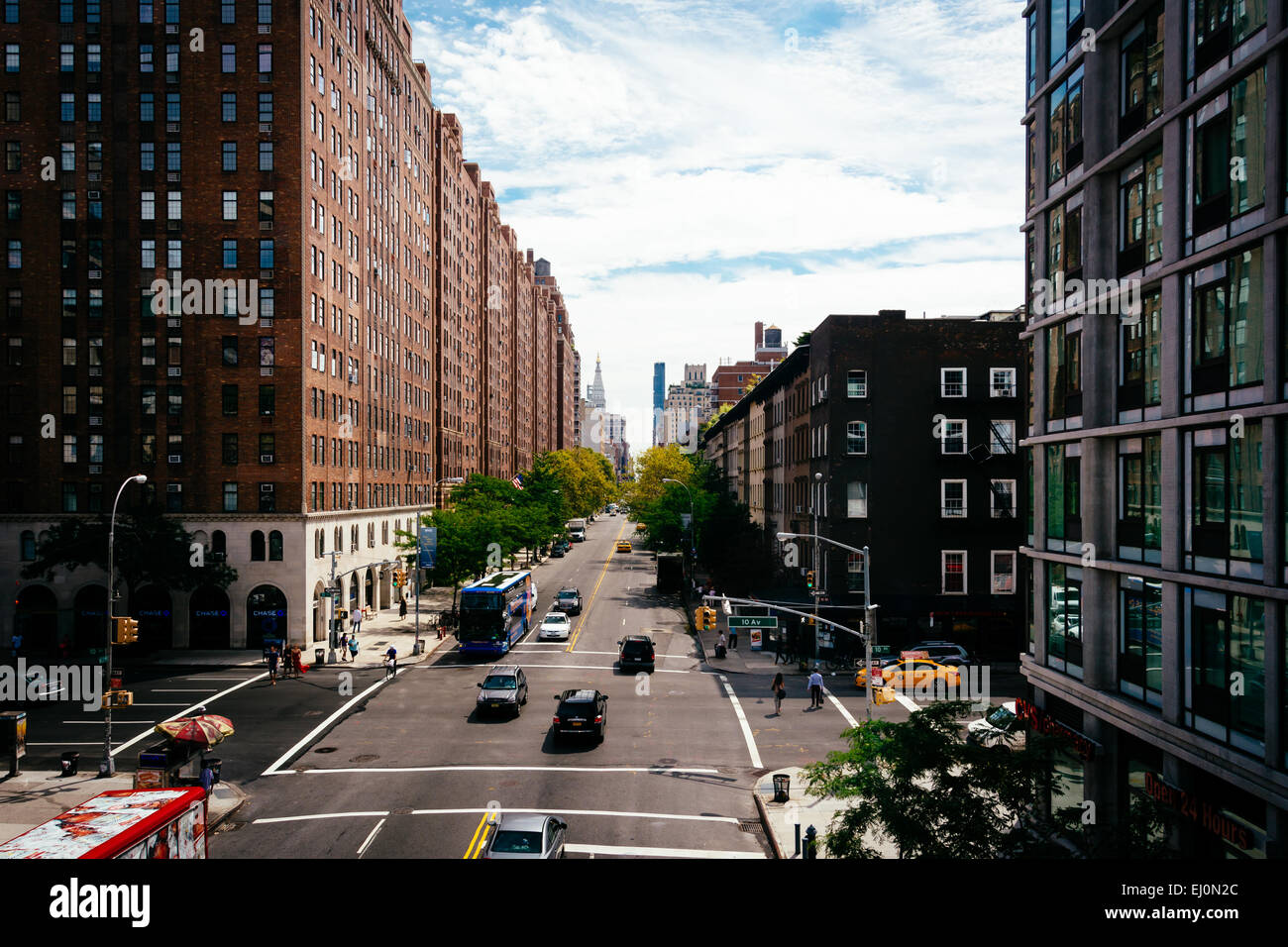 View of 23rd Street from the High Line in Chelsea, Manhattan, New York ...