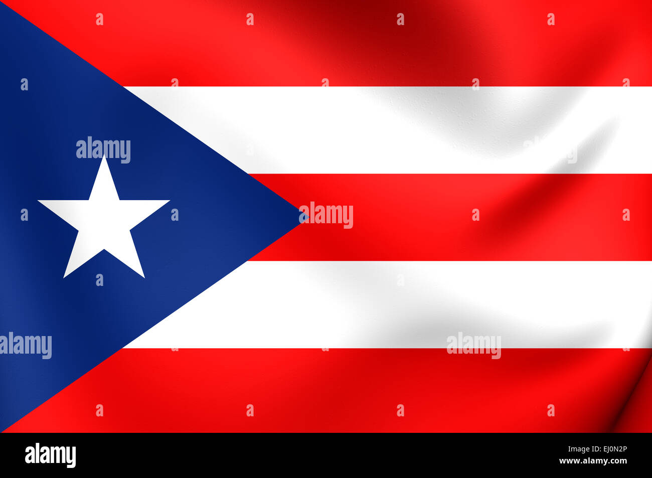 Flag of Puerto Rico. Close Up Stock Photo - Alamy