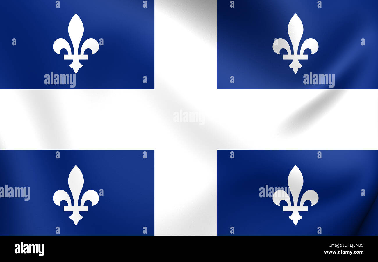 Flag of Quebec Province. Close Up Stock Photo - Alamy