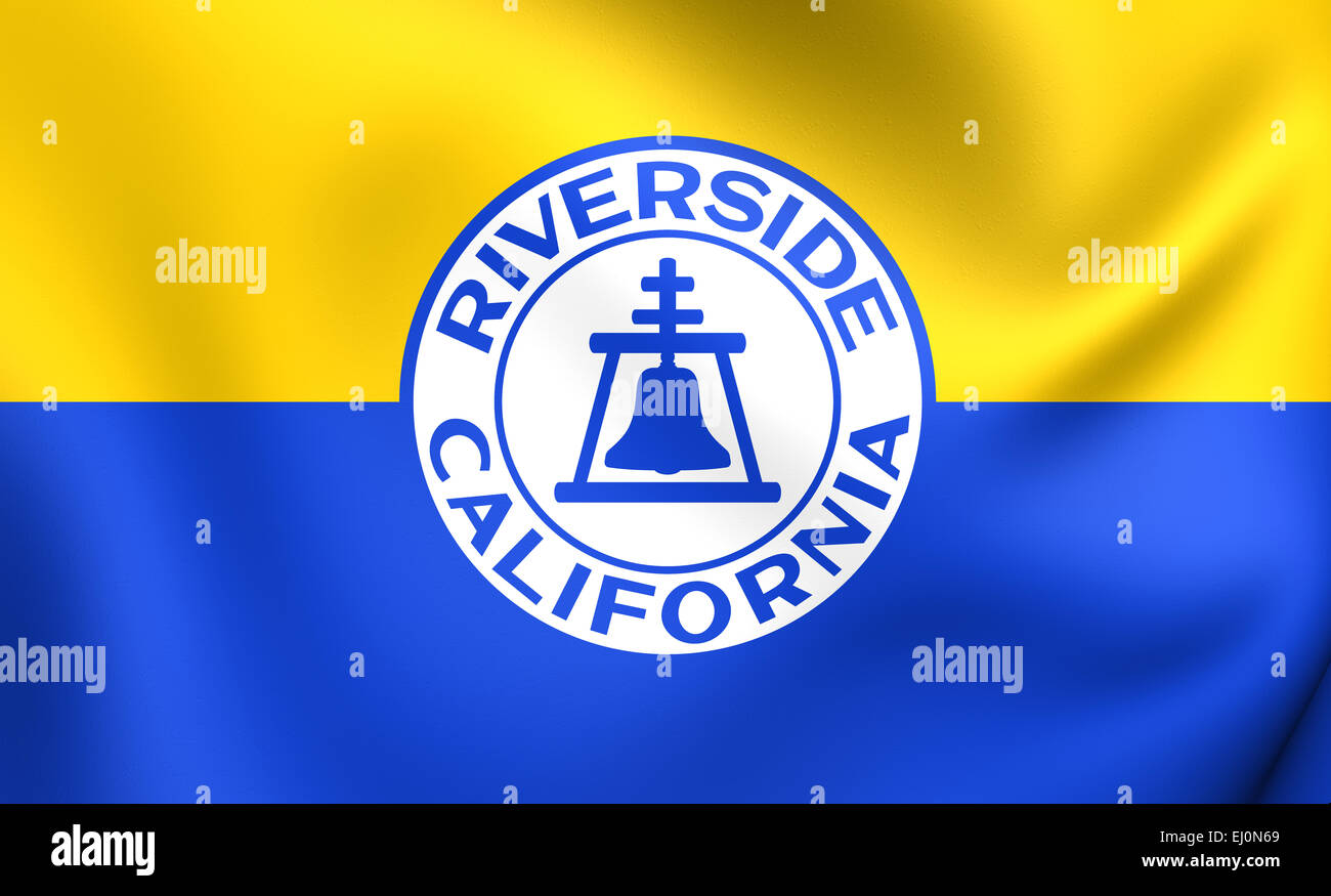 Flag of Riverside, USA. Close Up Stock Photo - Alamy
