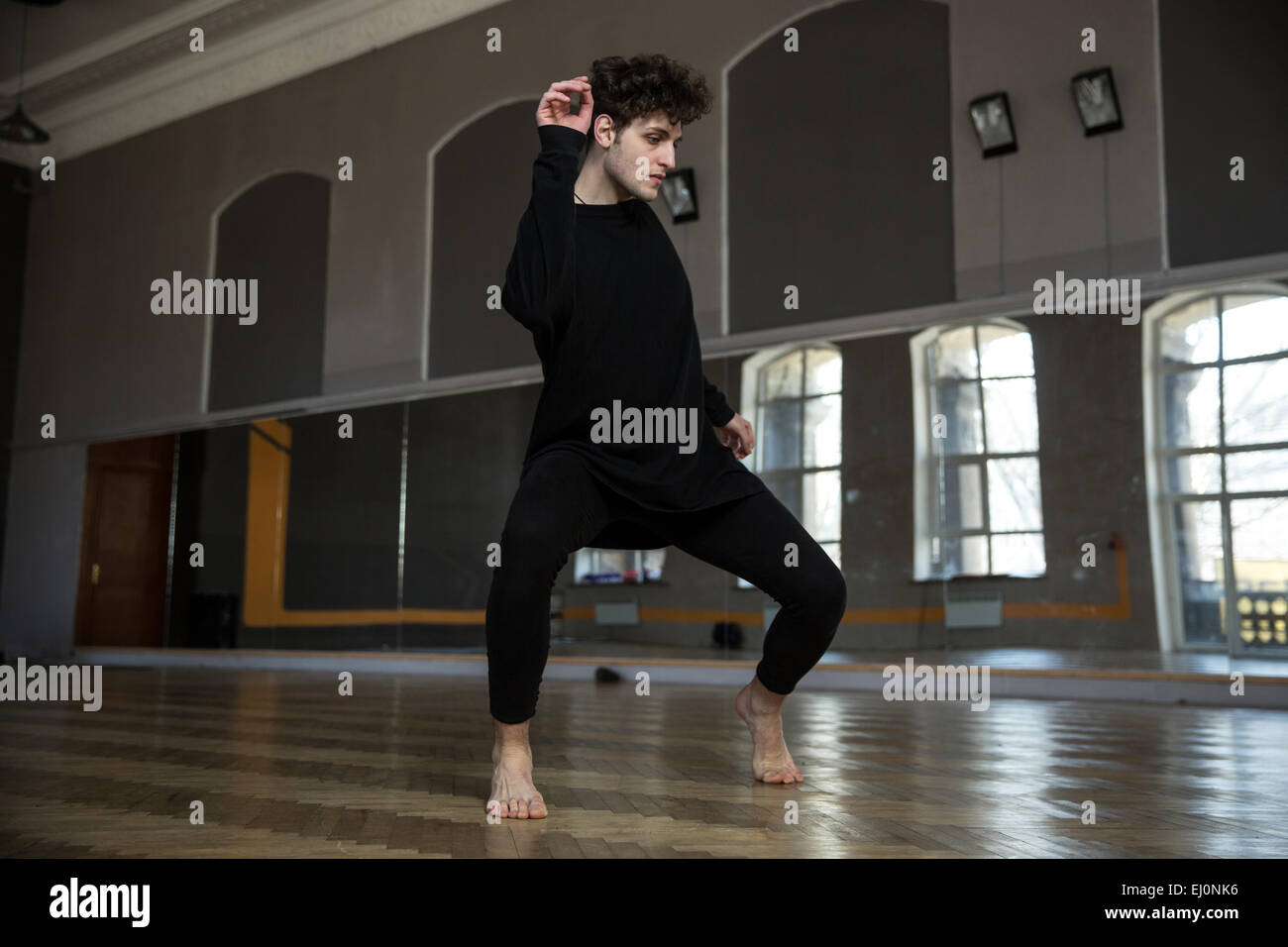 Handsome man dancing at gym Stock Photo - Alamy