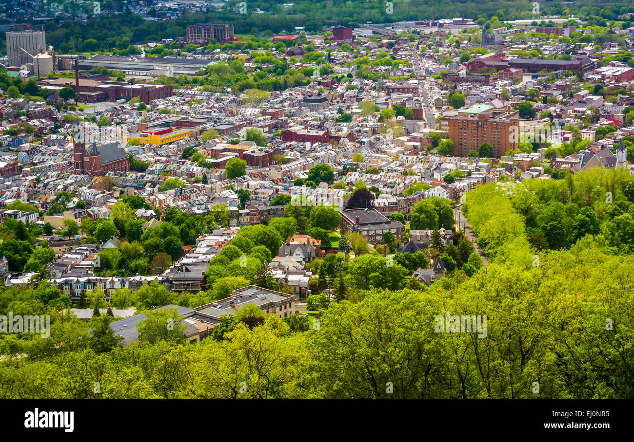 View of Reading from the Pagoda on Skyline Drive in Reading ...