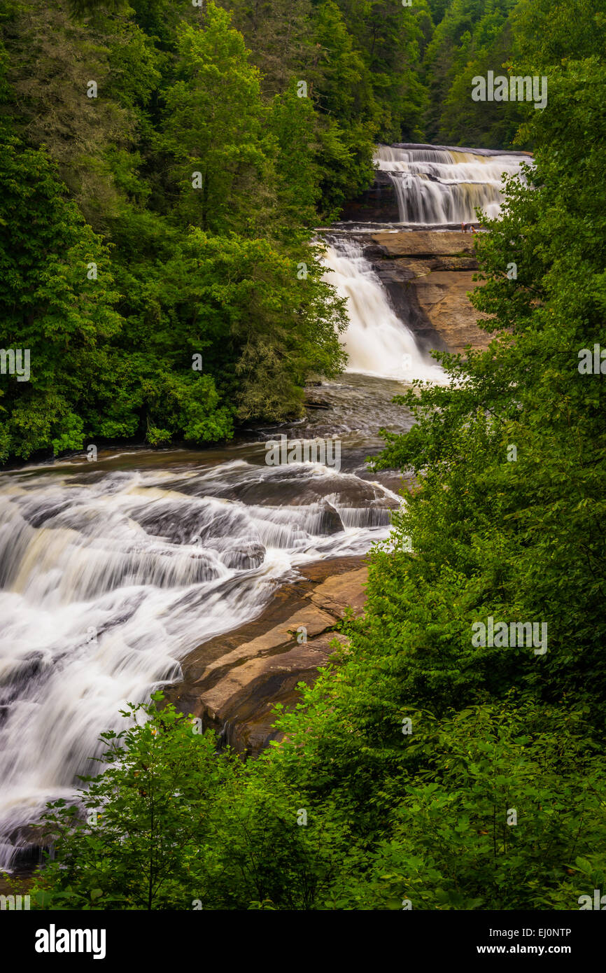 View of Triple Falls, in Dupont State Forest, North Carolina Stock ...