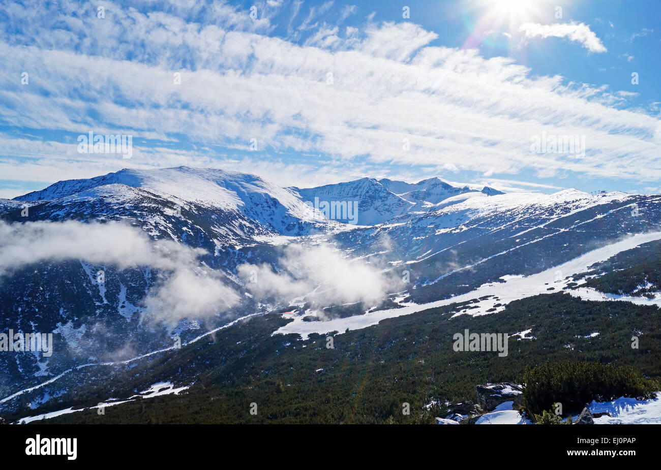 Musala peak at Rila mountain in winter season Stock Photo - Alamy