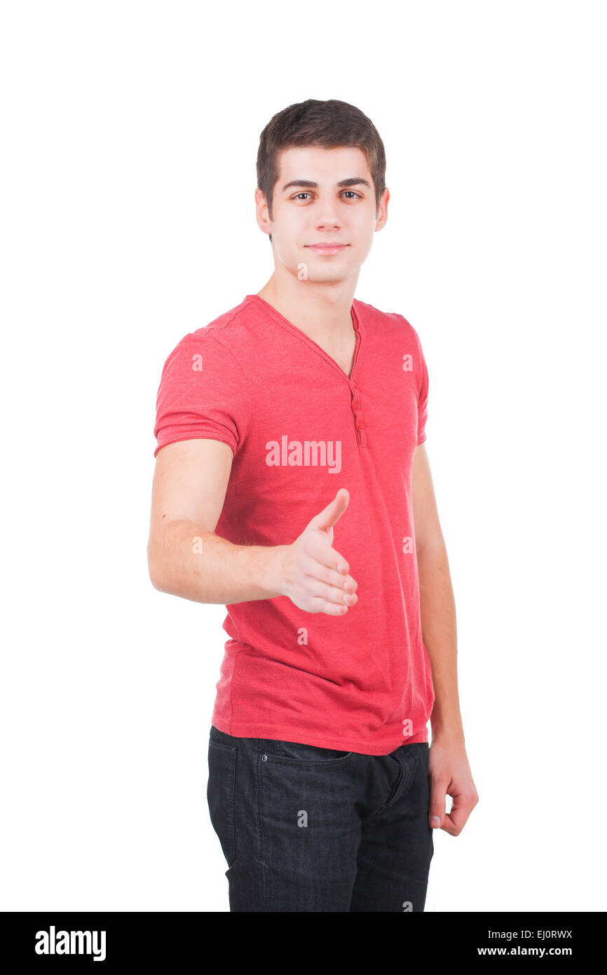 Man shows hand sign Stock Photo - Alamy