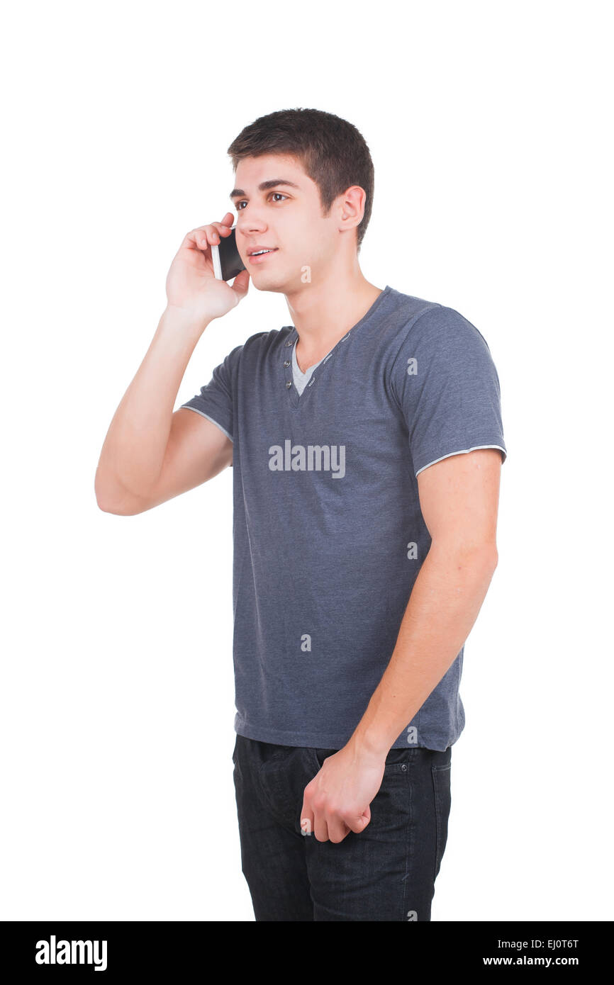 Man at the phone Stock Photo - Alamy
