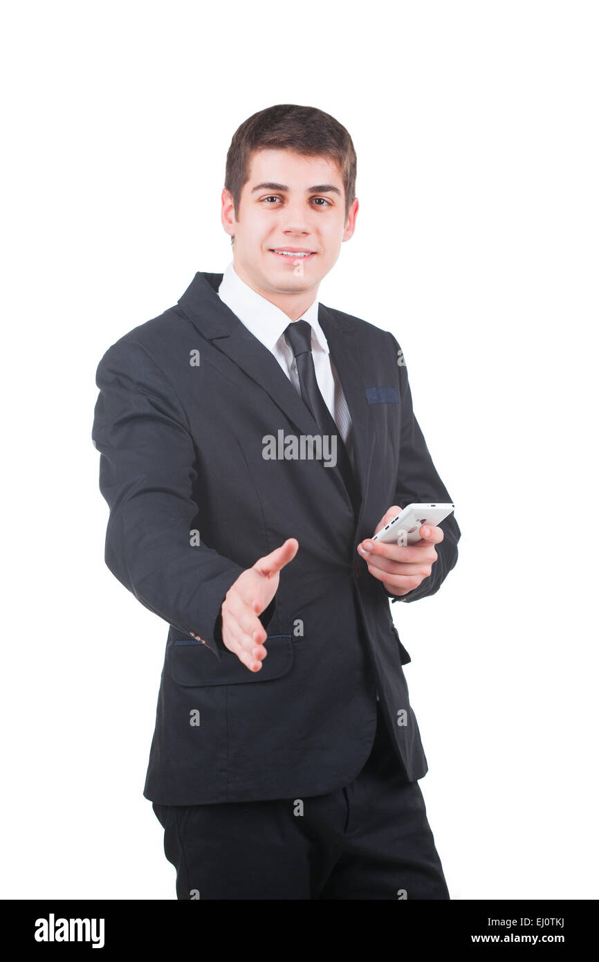 Man shows hand sign Stock Photo - Alamy