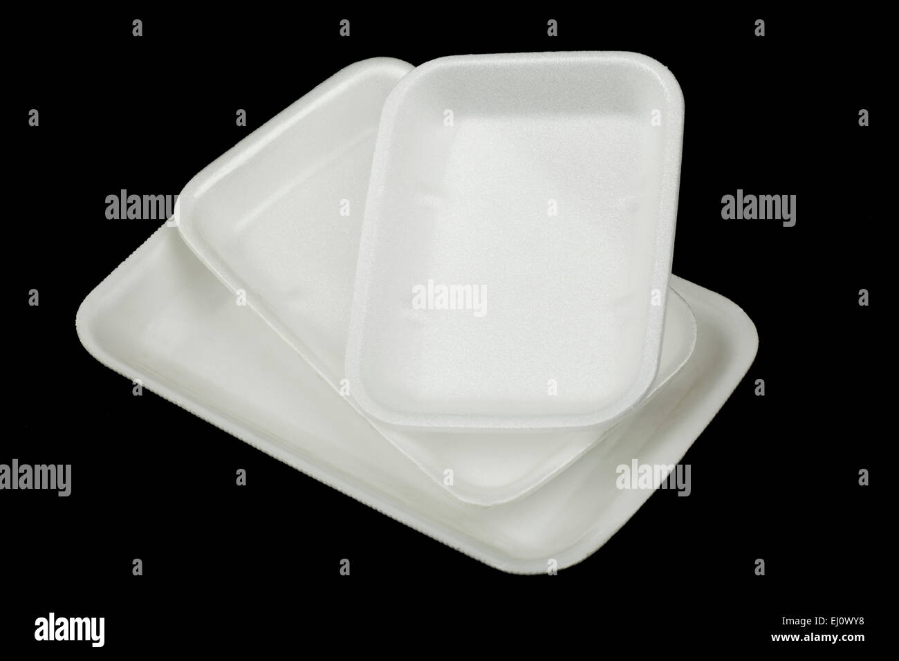 Styrofoam containers on black backgrounds Stock Photo - Alamy