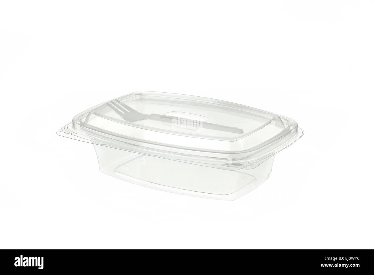 transparent plastic container isolated on white Stock Photo - Alamy