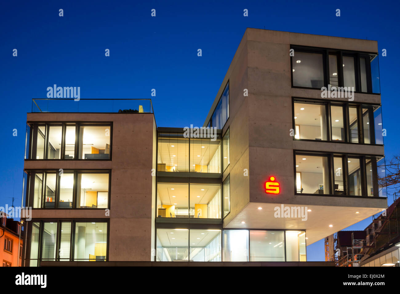 Evening, mood, architecture, outside, bank, bank building, building ...