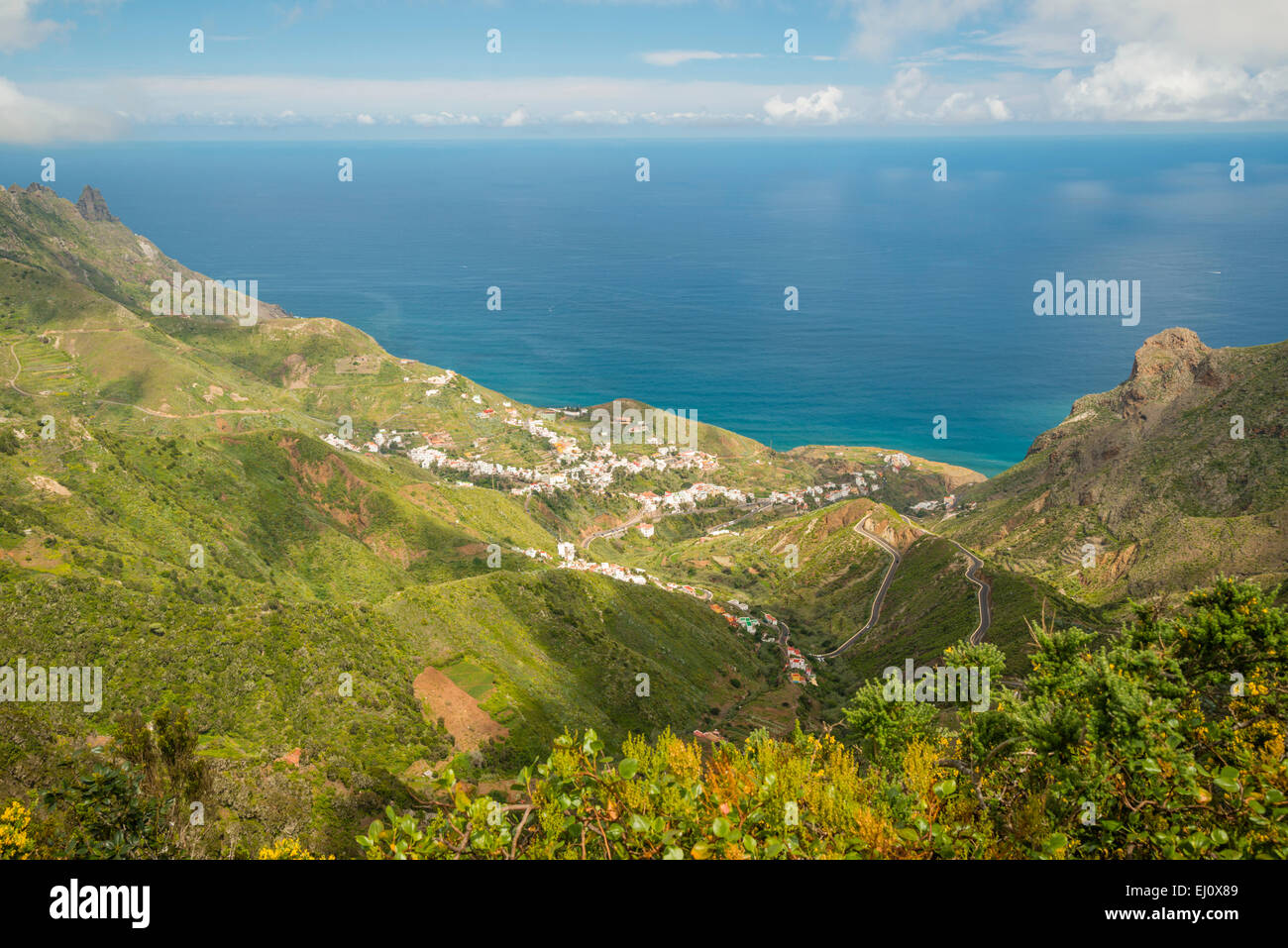 Anaga, Atlantic, Atlantic coast, outside, Barranco, mountain, mountain ...