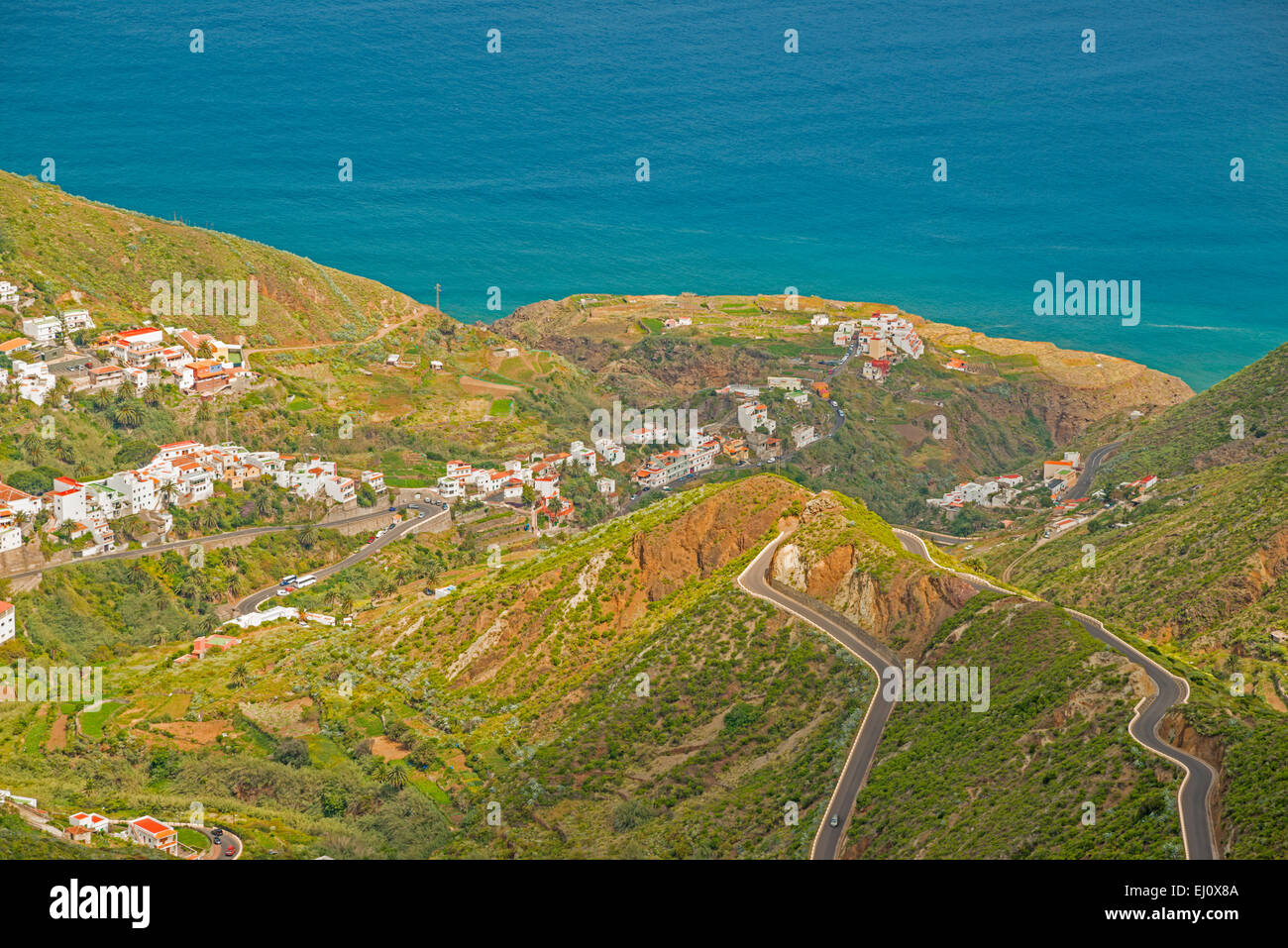 Anaga, Atlantic, Atlantic coast, outside, Barranco, mountain, mountain ...