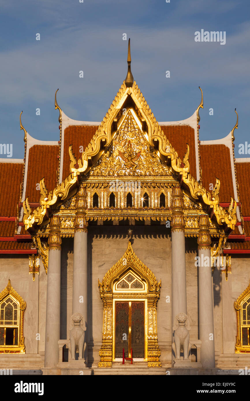 Thailand, Bangkok, Wat Benchamabophit aka The Marble Temple Stock Photo ...